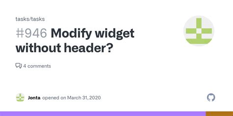 Modify Widget Without Header Issue Tasks Tasks Github