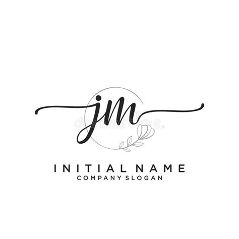J M Jm Initial Logo Signature Vector Handwriting Concept Logo Stock Vector Illustration Of