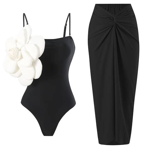 Stylish Floral Sexy One Piece Swimsuit Set
