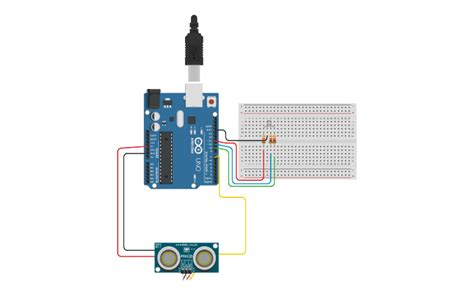 Circuit Design Ultrasonic Sensor And Rgb Led Tinkercad