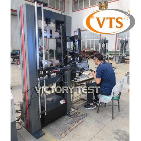 Steel Bar Tensile Testing Machine With Video Extensometer Produsent Av Vts Testing Av Utstyr