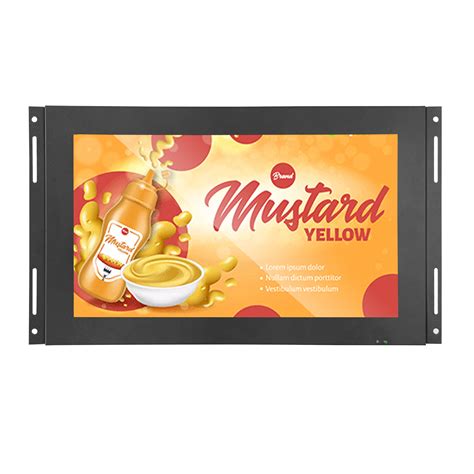 중국 금속 케이스 산업용 Lcd 스크린 모니터 오픈 프레임 벽 장착 디지털 디스플레이 광고 사다 광고 디스플레이 에 Krmade In