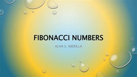 Lesson 7 Fibonacci Numbers Pptx Chemistry Science