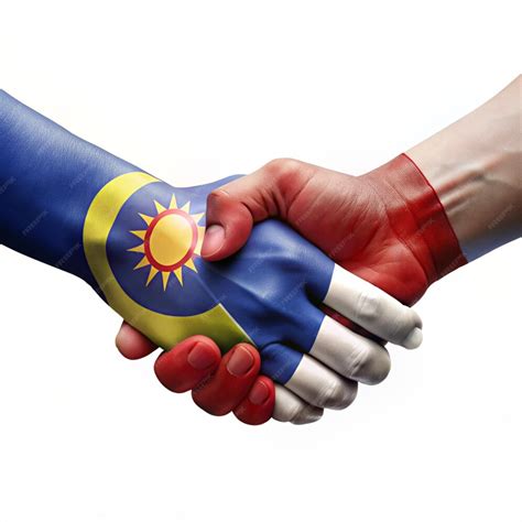 Symbol Of Shaking Hands Together For Asean Dayselective Focus Premium Ai Generated Image