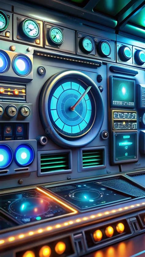 Time Machine Interface A Design Generative Ai Stock Illustration Illustration Of Machine