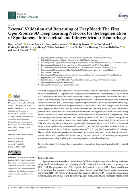 pdf external validation and retraining of deepbleed the first open