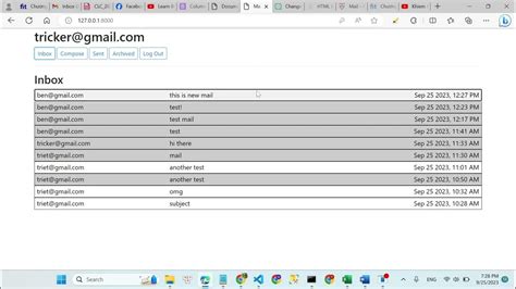 Cs50w Project 3 Mail Youtube