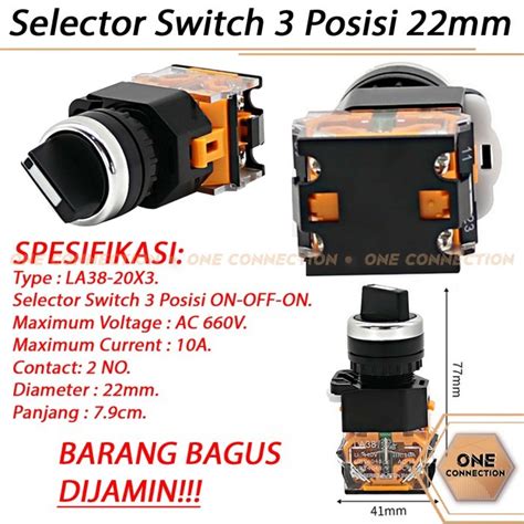 Jual Selector Switch 3 Posisi 3posisi 22mm Ac 660v On Off On 2no La38 20x3 Shopee Indonesia