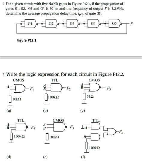 Solved Texts 6 For A Given Circuit With Five Nand Gates In Figure