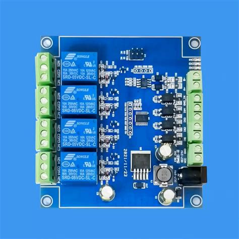 Modbus Rtu 四路繼電器模塊 Rs485ttl Uart 4路輸入 4路輸出 蝦皮購物