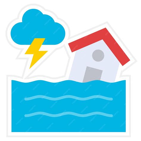 Premium Vector Flooded House Icon