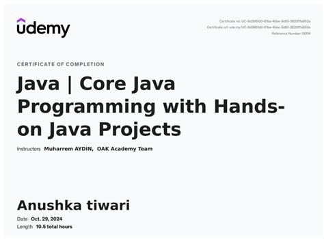 Anushka Tiwari On Linkedin Java Programming Certification Udemy Coding Learning