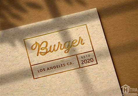 دانلود رایگان موکاپ لوگو روی کاغذ به صورت لایه باز آکادمی هیترا