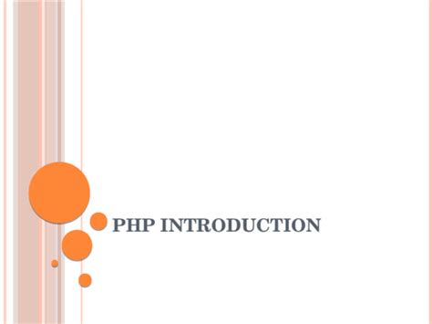 Ppt Php Introduction