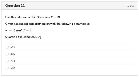 Solved Question Pts Use This Information For Questions Chegg