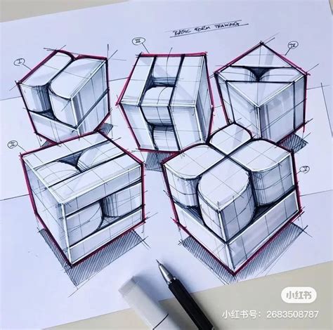 Creative Cube Design Sketches