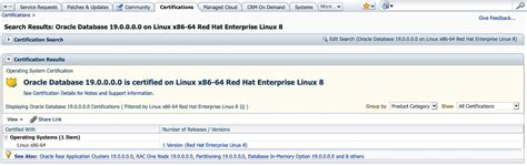 Oracle Database 19c Is Certified On Ol8 And Rhel8