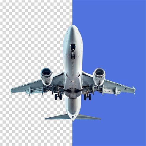 Летающий самолет изолирован на прозрачном фоне Премиум Psd Файл