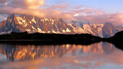 몽블랑 산 호수 샤모니 프랑스 Bing 5k시사