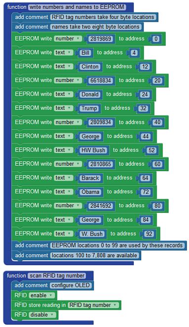 rfid scan and store to eeprom project → test out the full program