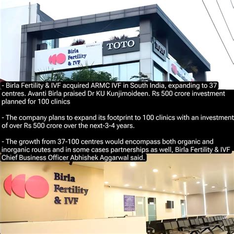 Vishal Pandey🇮🇳 On Linkedin Birla Unit Acquires Armc Ivf Fertility Centre To Foray Into South