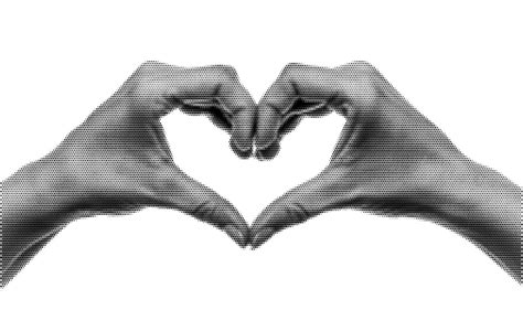 Premium Vector Hands Making A Heart Sign Grunge Halftone Collage