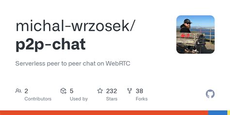 Github Michal Wrzosekp2p Chat Serverless Peer To Peer Chat On Webrtc