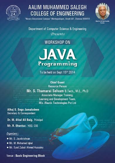 Java Workshop Cse Aalim Muhammed Salegh College Of Engineering