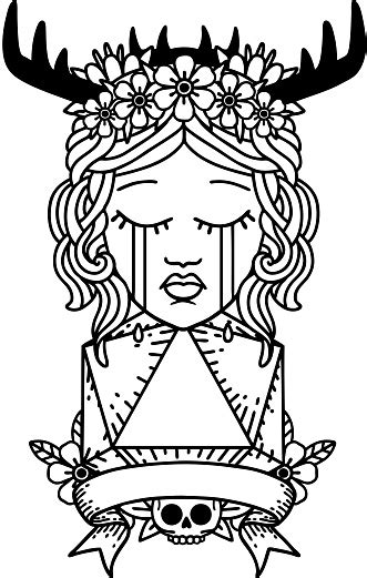 자연스러운 원 롤 일러스트레이션으로 인간 드루이드를 우는 것 드루이드교에 대한 스톡 벡터 아트 및 기타 이미지 드루이드교 여자 한 명의 여자만 Istock