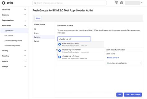 Whylabs Scim Provisioning With Okta Whylabs Documentation