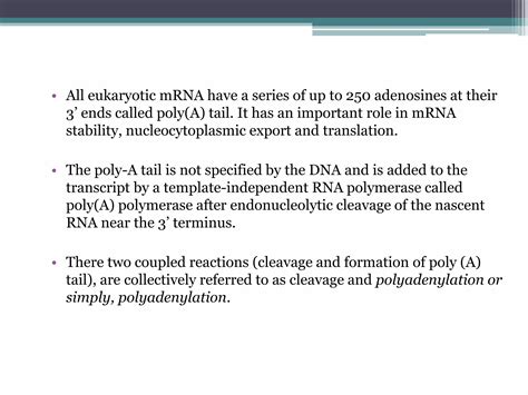 Polyadenylation Pptx Genetics Science