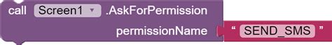 Error 908 Sendsms Permission Denied Message Mit App Inventor Help
