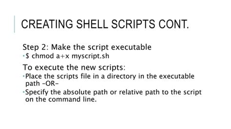 Bash Shell Scripting Pptx Operating Systems Computer Software And Applications