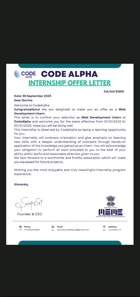 Codealpha Webdevelopment Internship Knowledge Skills