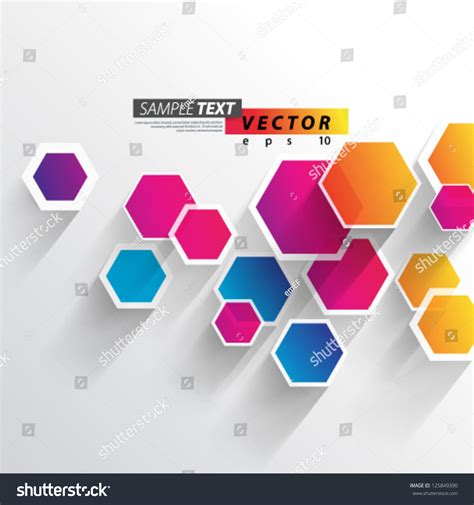 Vector Design Eps10 Overlapping Hexagon Concept Background