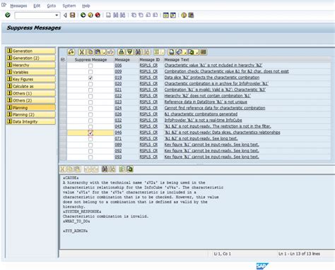 How To Suppress Specific Bpc Messages Epm Data Sap Bibo And Bpc Consulting