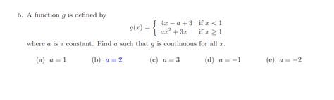 Solved A Function G Is Defined Chegg Com