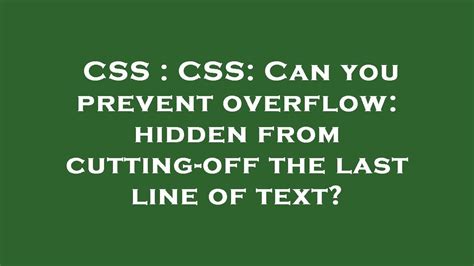 Css Overflow Hidden But Keep Scrollbar At Lola Giles Blog