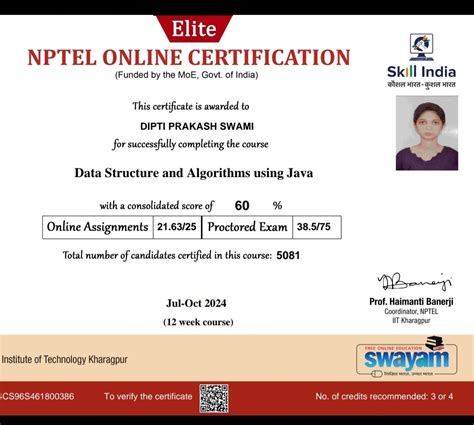 dipti swami on linkedin nptel java programming learningjourney