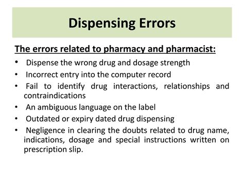 Medication Safety And Prevention Of Medication Errors Pptx