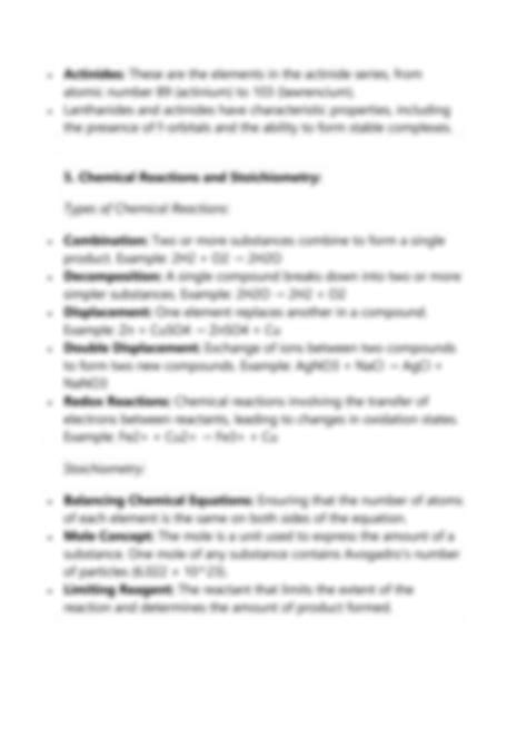 SOLUTION Periodic Table And Stoicheometry Studypool