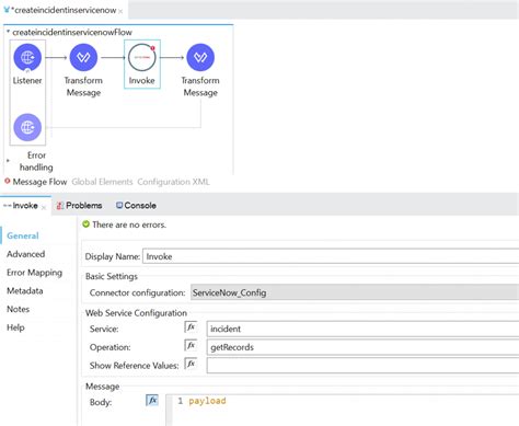 Retrieve Servicenow Incident Details Using Servicenow Connector Mule 4