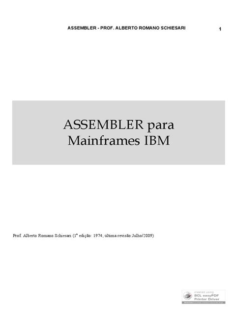 Assembler Mainframe Pdf Linguagem Assembly Byte