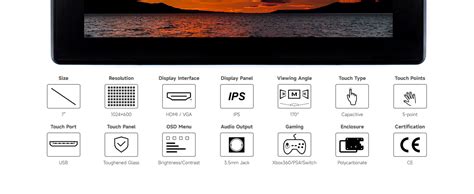 Waveshare Inch HDMI LCD H With Case X Resolution Monitor IPS Capacitive Touch Screen