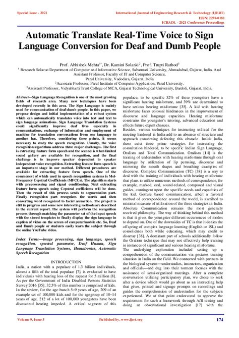 Pdf Automatic Translate Real Time Voice To Sign Language Conversion
