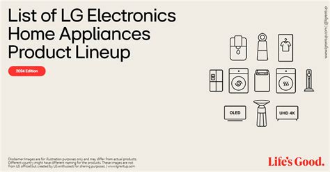 List Of Lg Electronics Home Appliances Product Lineup