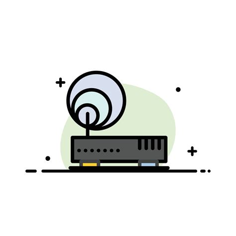 Connection Hardware Internet Network Business Flat Line Filled Icon Vector Banner Template