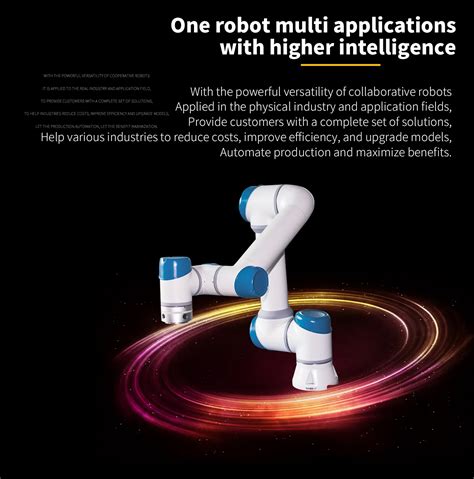 Small Desktop Robot Arm Camera Cobot Robot Arm 3kg Load Collaborative Robot 5kg Load Products