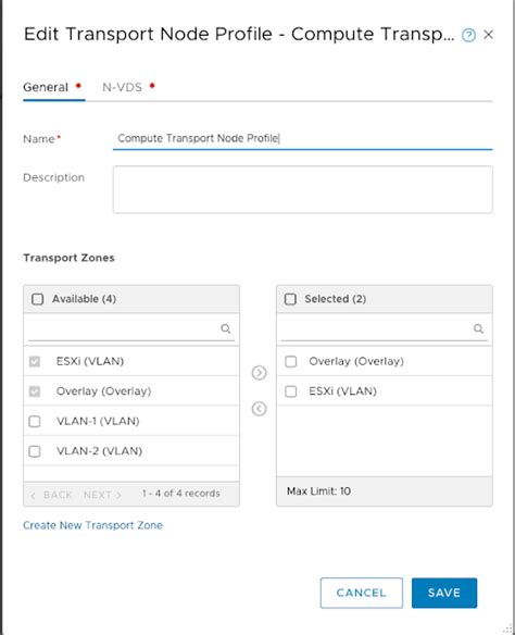 Deploying Edge Node Vm On N Vds Of Compute Transport Node Networking And Security