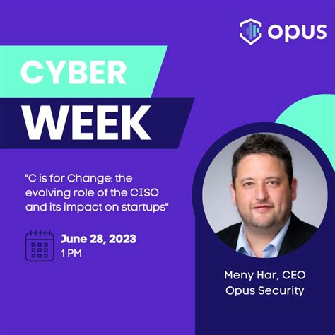 Opus Security On Linkedin Cyberweek Ciso Startups
